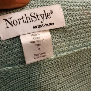 NorthStyle | Tops | Northstyle Ladies Green Rollup Sleeve Blouse Size ...